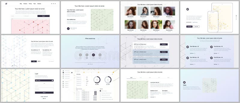 Vector Templates for Website Design, Minimal Presentations, Portfolio ...