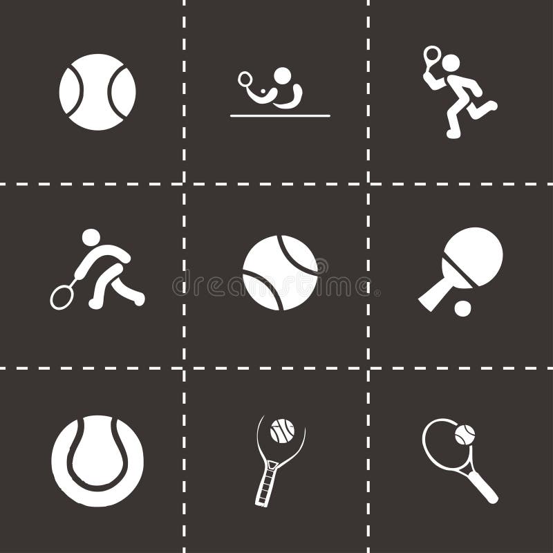 Vector tennis icon set stock vector. Illustration of vector - 18065024