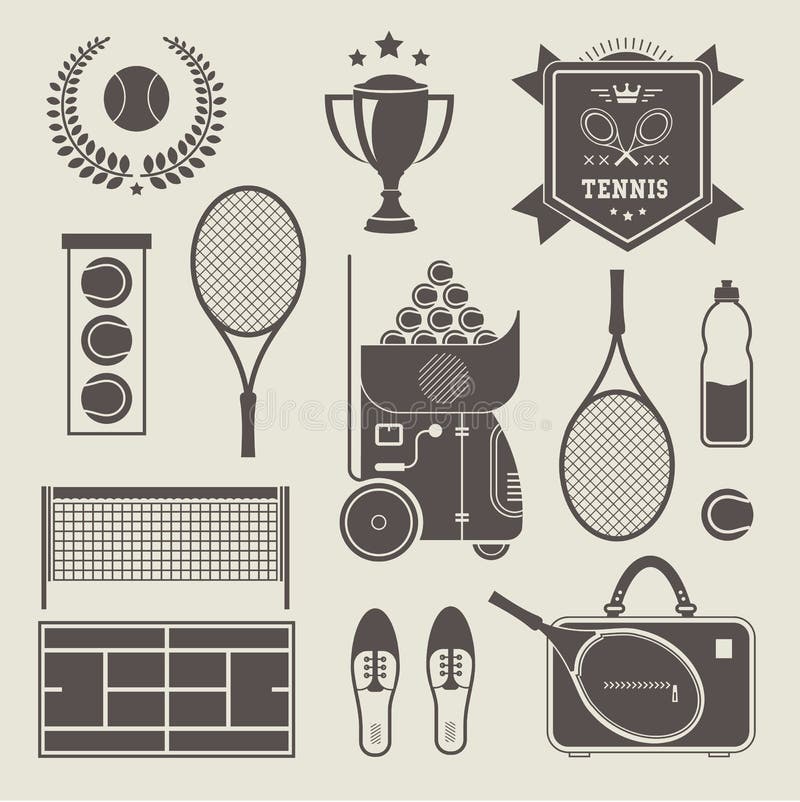 Vintage sport symbols stock vector. Illustration of series - 36151706