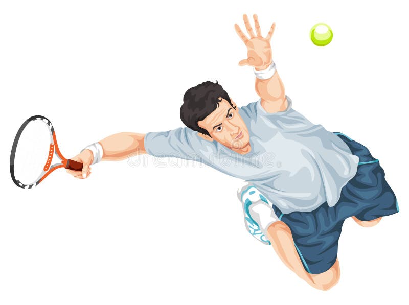 Ball Hitting Tennis Stock Illustrations – 990 Ball Hitting Tennis Stock ...