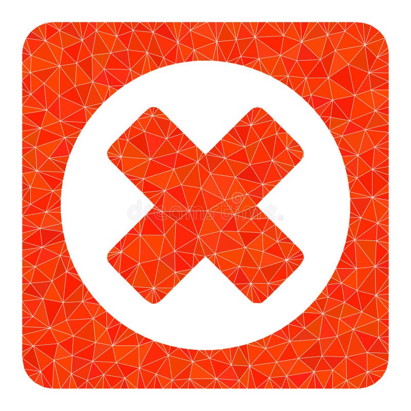 Vector Terminate Lowpoly Icon Stock Vector - Illustration of ...