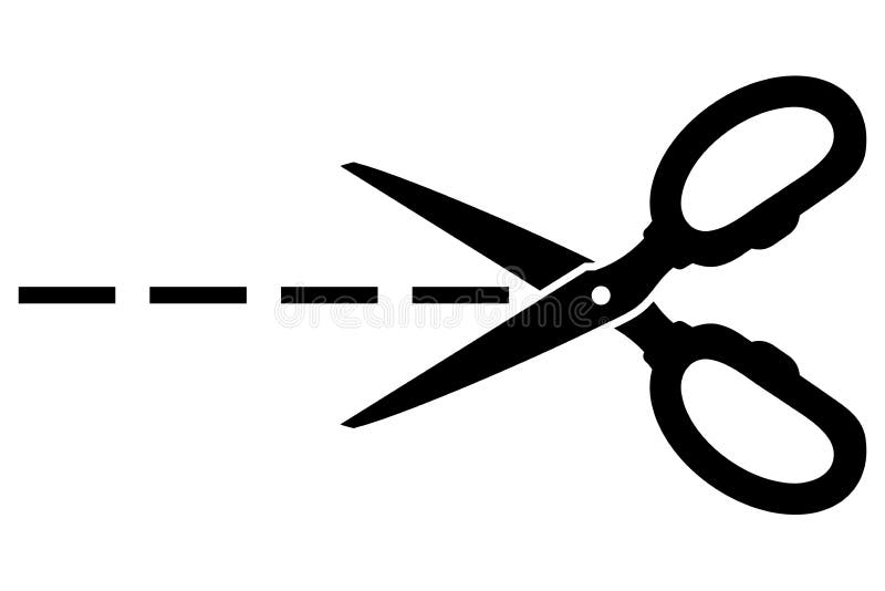 Vector Tesouras ícone Etiqueta Do Corte Do Cabelo Tesouras Que Cortam
