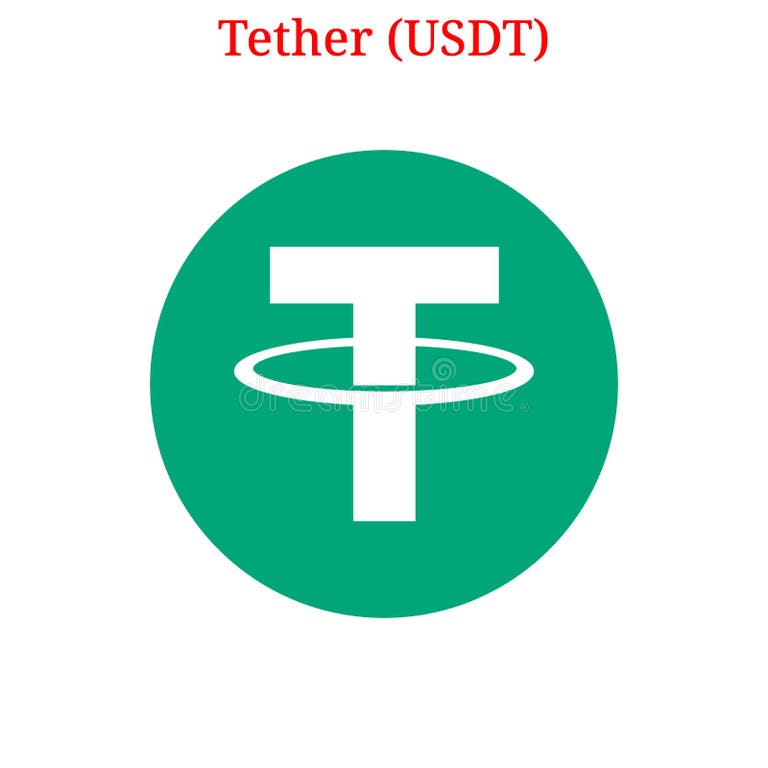 Vector Tether USDT logo editorial photography. Illustration of ...