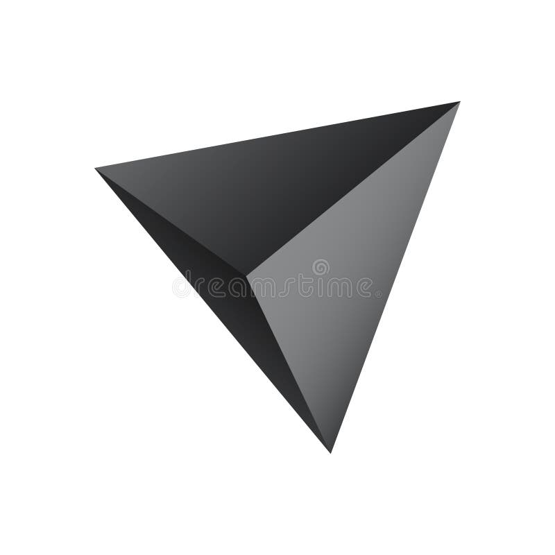 Vector Tetrahedron with Gradients for Game, Icon, Package Design, Logo ...