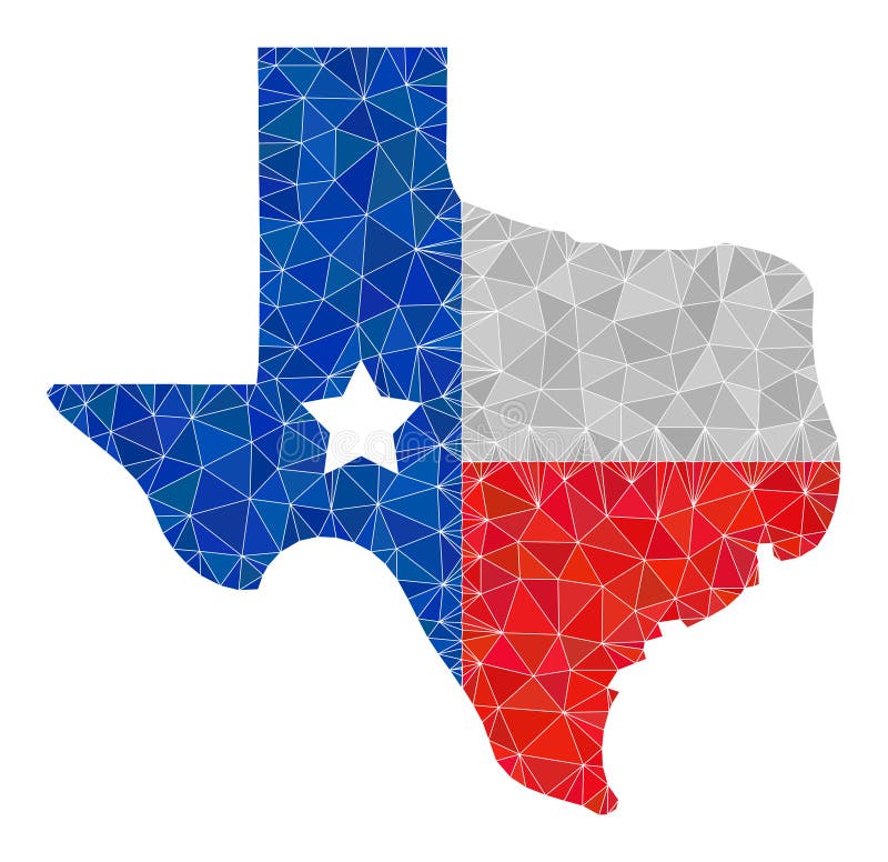Vector Texas Map Logo Triangle Filled Icon Stock Vector - Illustration ...