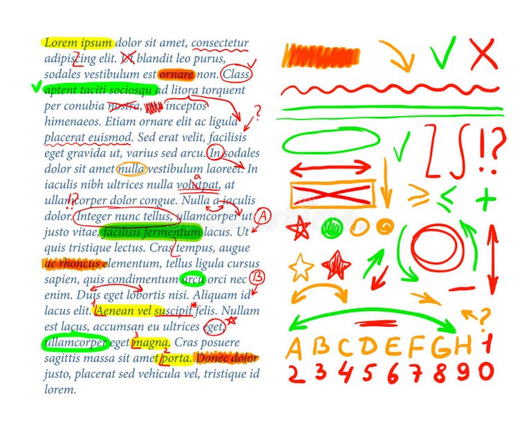 Correction Template Stock Illustrations – 3,290 Correction Template ...