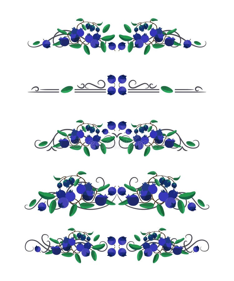 Vector Text Dividers with Dark-blue Winter Snowflake Stock Vector ...