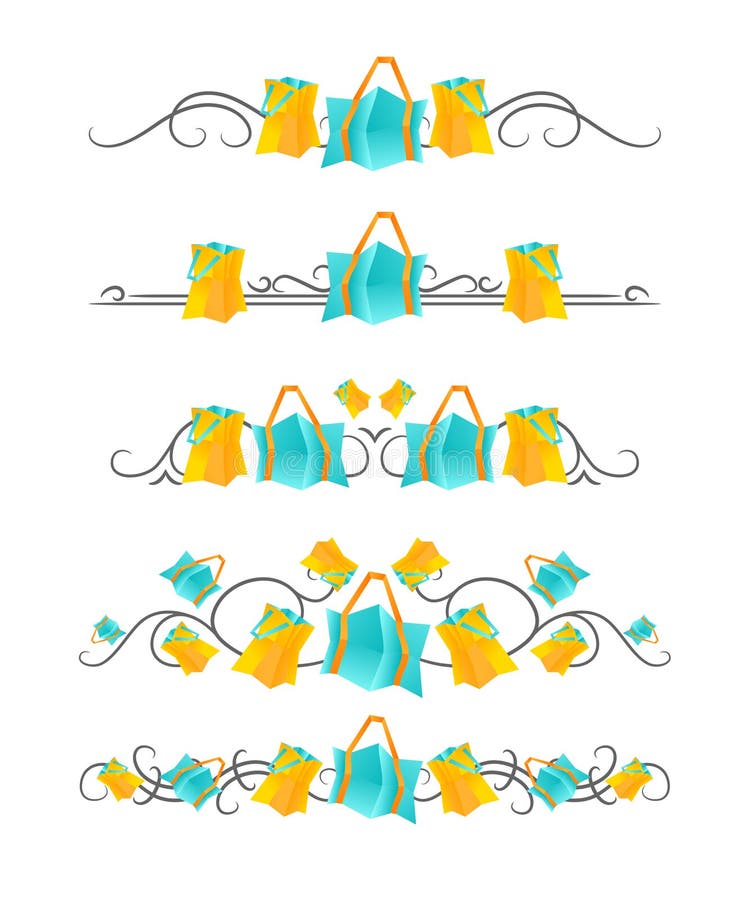 Shopping Bags Border Stock Illustrations – 211 Shopping Bags Border ...