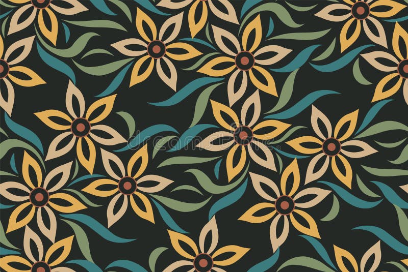 Vector Textile Floral Background Pattern Stock Vector - Illustration of ...