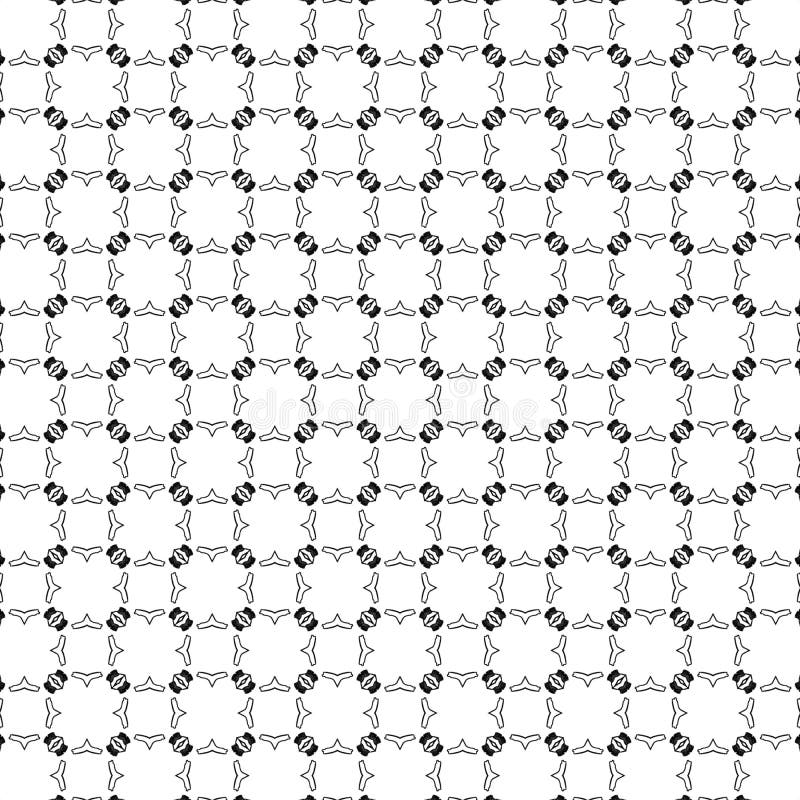 Vector Textile Seamless Pattern with Black Repeating Shapes Stock ...
