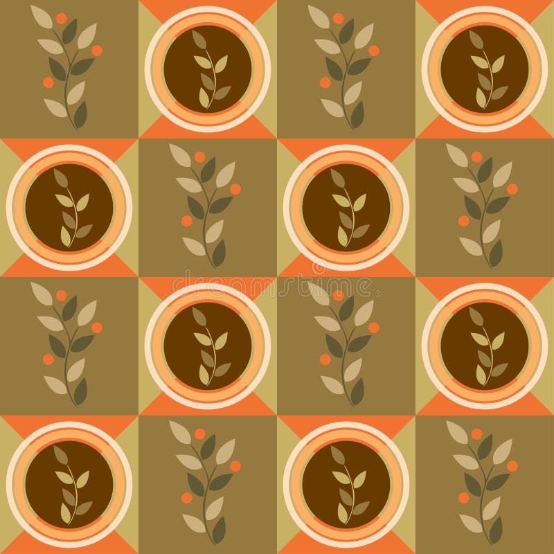 Vector Texture Autumn Leaves and Texture Round Stock Vector ...