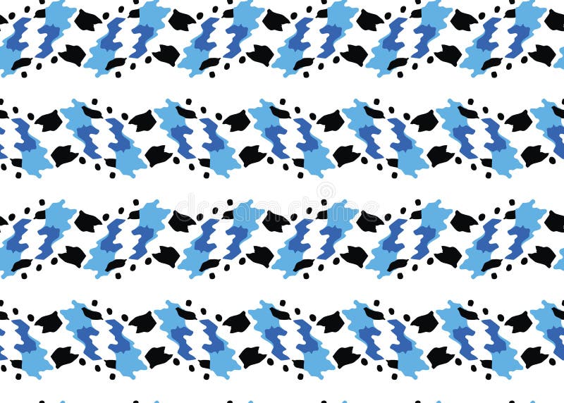 Vector Texture Background, Seamless Pattern. Hand Drawn, Blue, Black ...