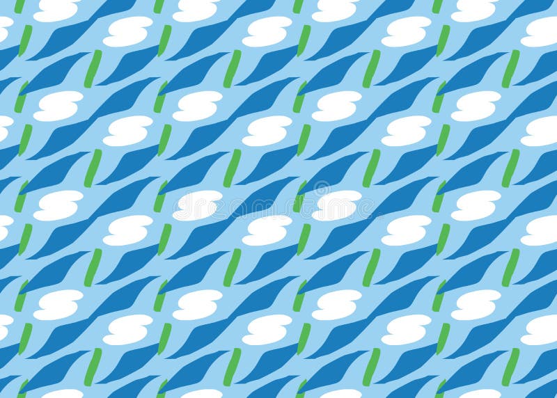 Vector Texture Background, Seamless Pattern. Hand Drawn, Blue, White ...