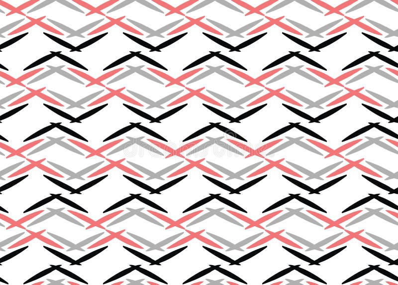 Vector Texture Background, Seamless Pattern. Hand Drawn, Red, Grey ...