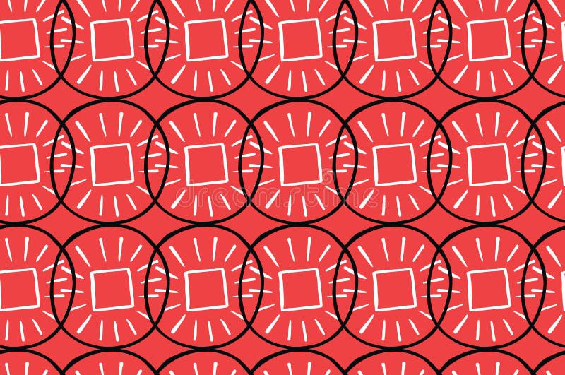 Vector Texture Background Seamless Pattern. Hand Drawn Red White Black ...