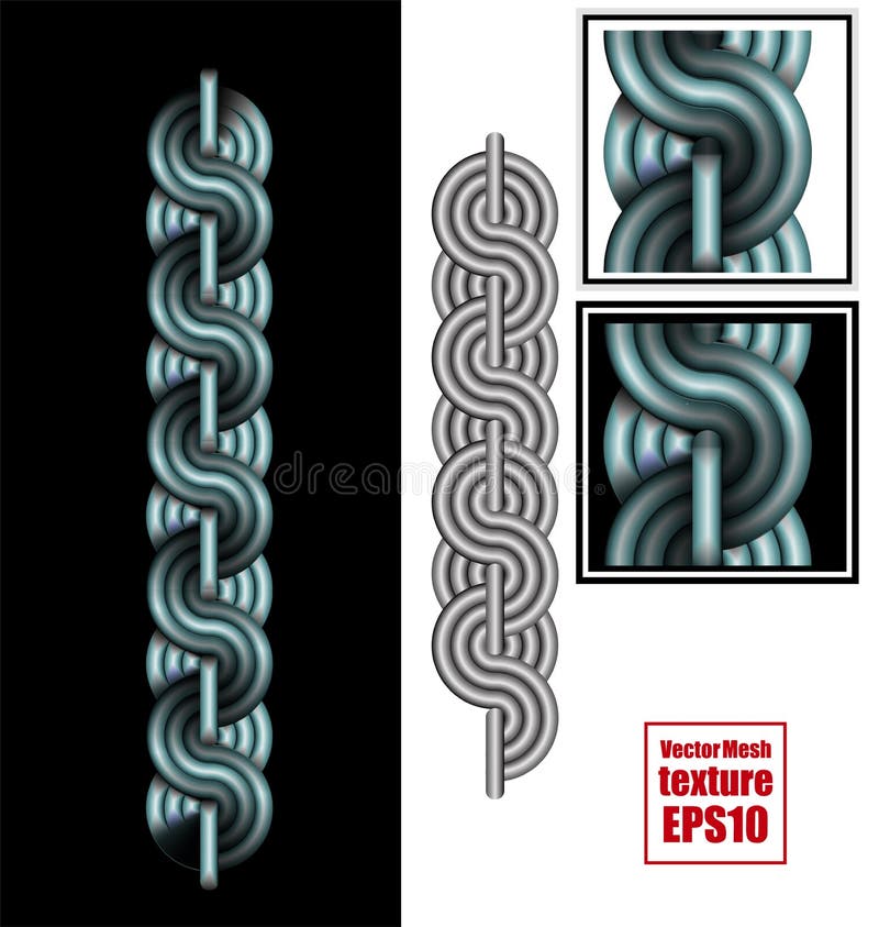Vector Texture. Element of Intertwined Iron Rods. Braided Cable ...
