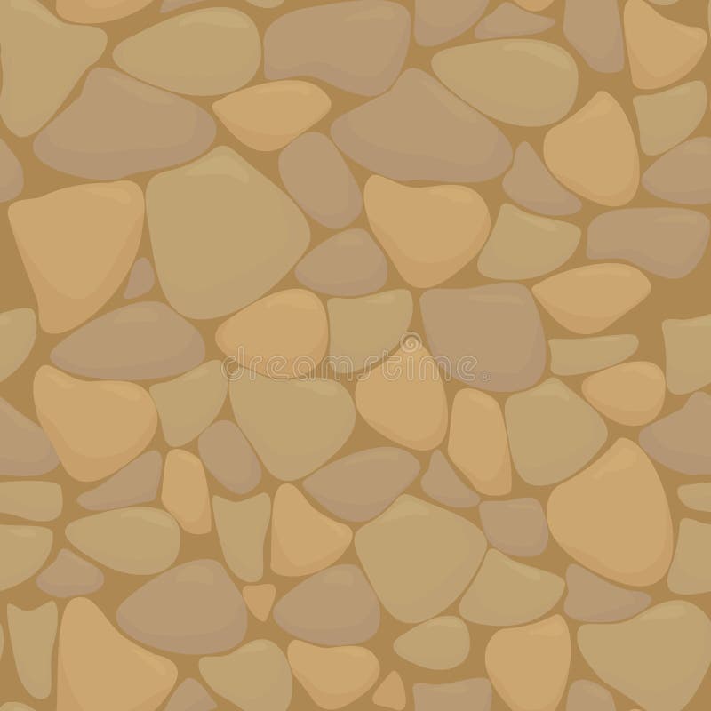 Vector Seamless Texture of Stones in Brown Colors. Stock Vector ...