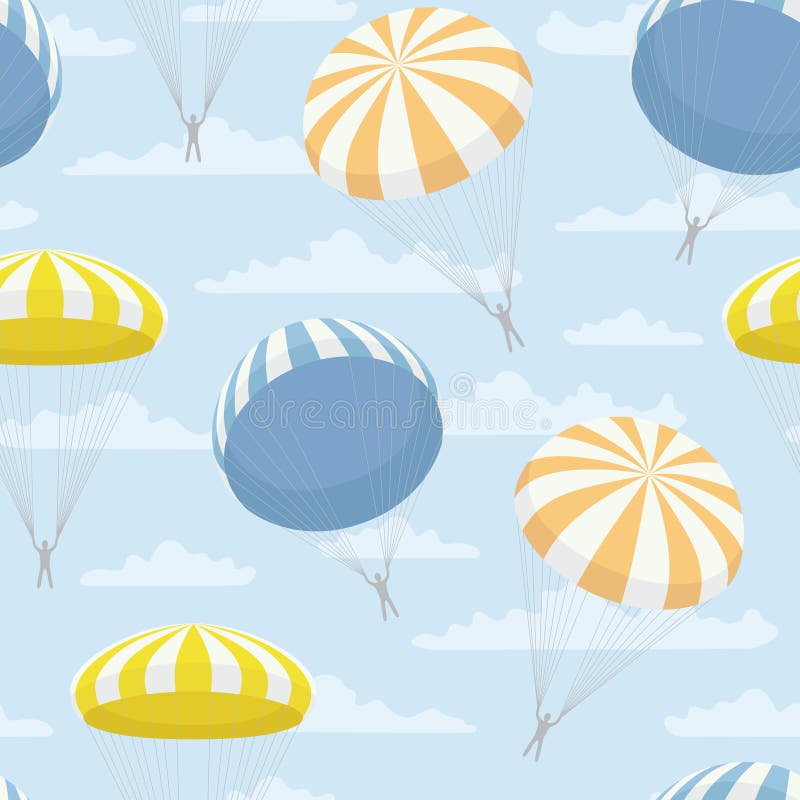 Blue Parachutes Stock Illustrations – 176 Blue Parachutes Stock ...