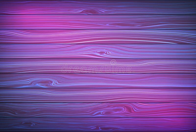 Realistic Vector Wooden Textured Background with Neon Light-and-shade ...
