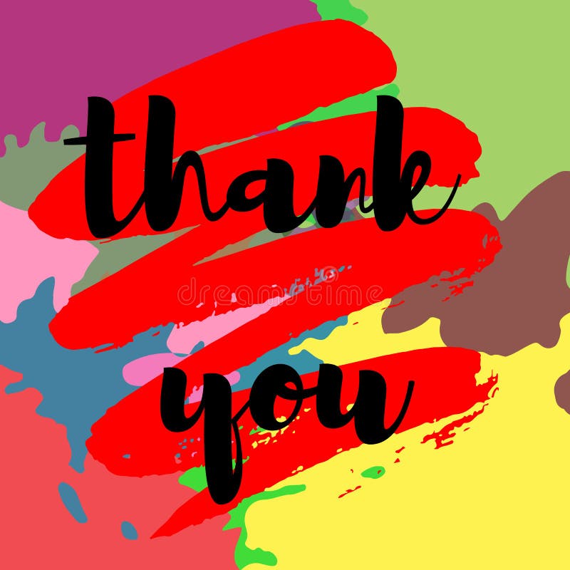 Vector. Thank You on Abstract Multicolored Spots Stock Vector ...