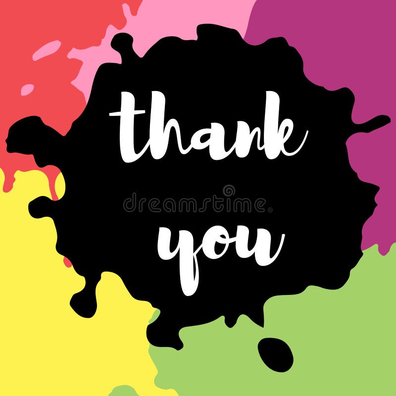 Vector. Thank You on Abstract Multicolored Spots Stock Vector ...