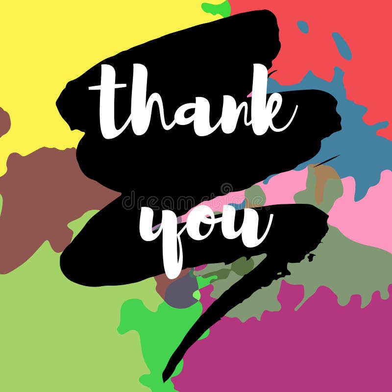 Vector. Thank You on Abstract Multicolored Spots Stock Vector ...