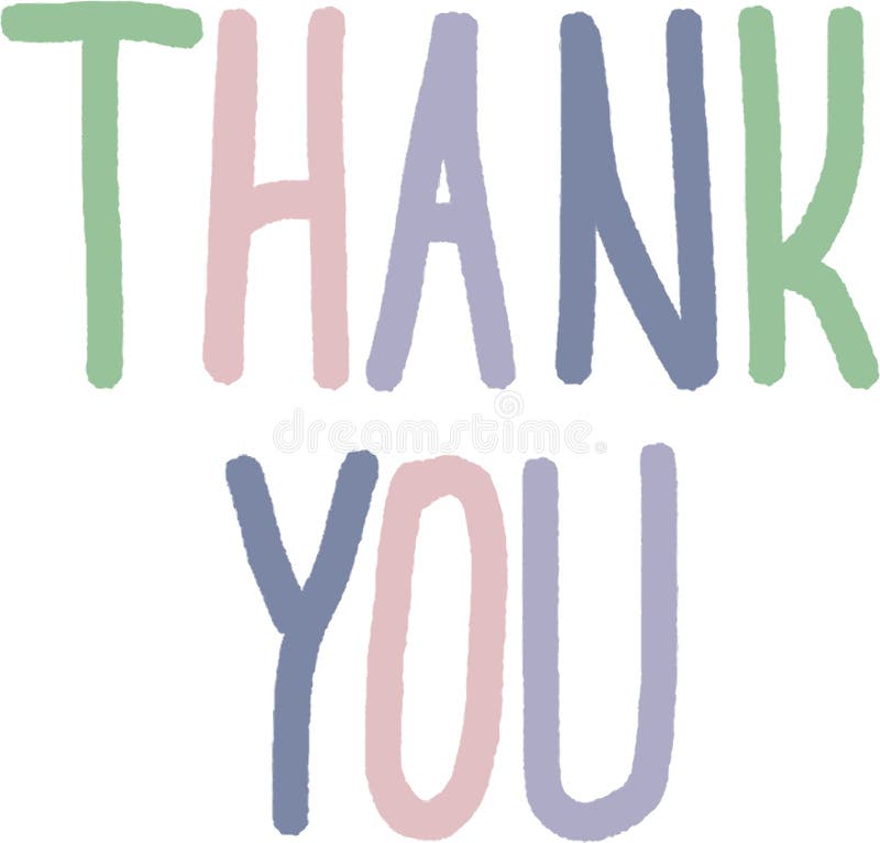 Vector Thank You Text, Message for Greeting Card, Invitation, Banner ...