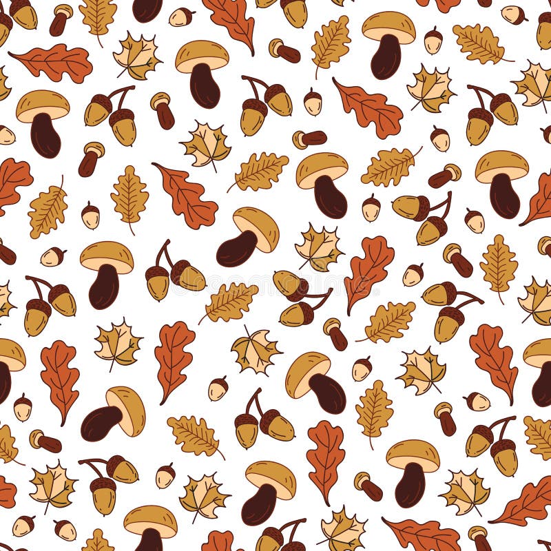 Vector Thanksgiving Elements Repeat Pattern Background. Stock Vector ...