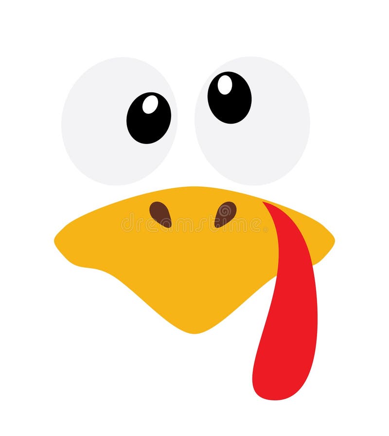 Thanksgiving Turkey Face, Funny Turkey. Stock Vector - Illustration of ...