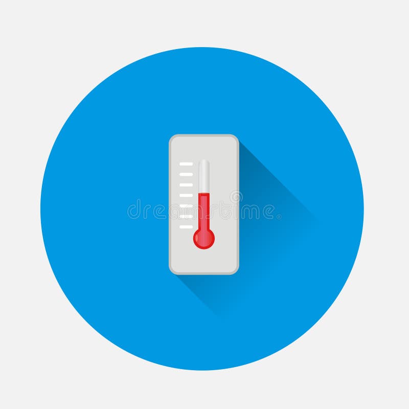 Vector Thermometer. Meteorological Thermometer Red Color on Blue ... Vector Thermometer. Meteorological Thermometer Red Color on Blue ...