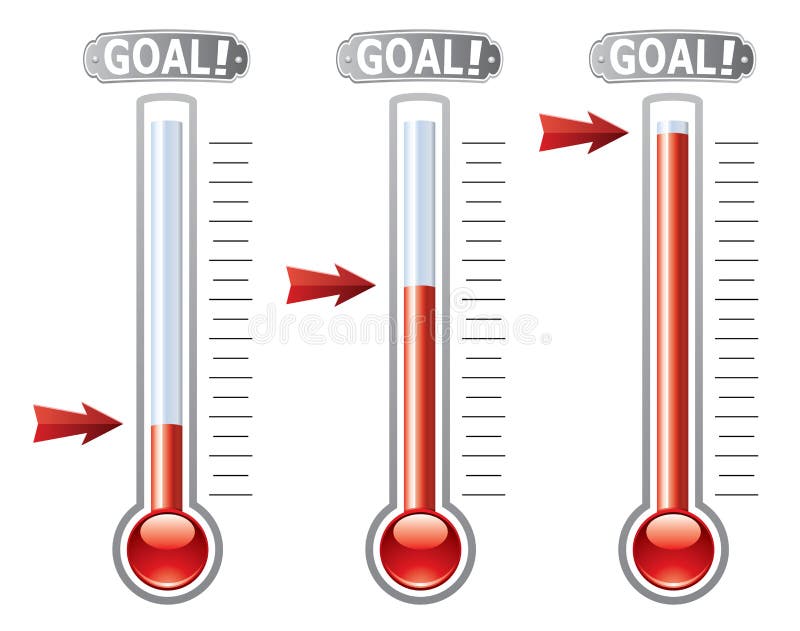 Thermometer Goal stock vector. Illustration of company - 35937658