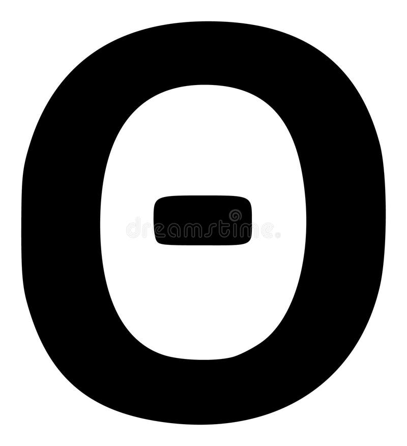 Theta Greek Alphabet Design Trendy Stock Vector - Illustration of ...