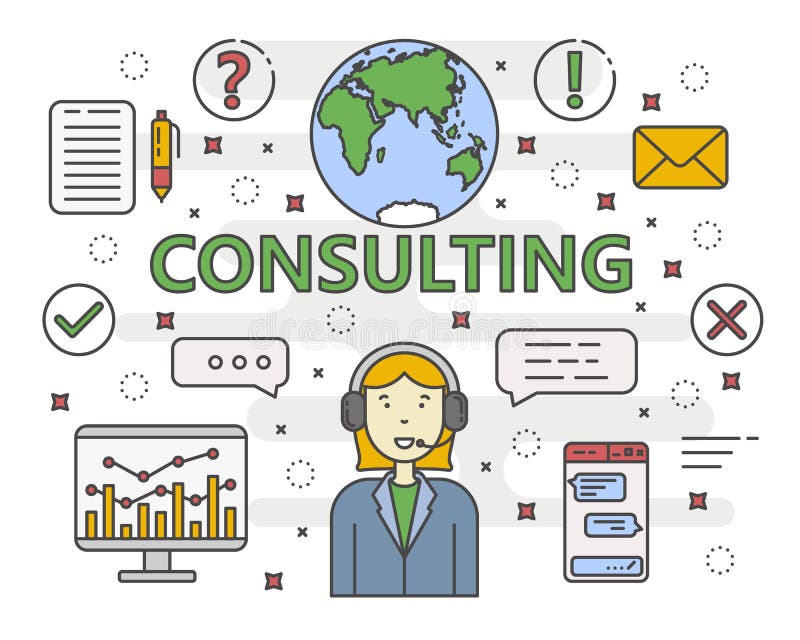 Consulting Services Vector Flat Style Design Illustration Stock Vector ...
