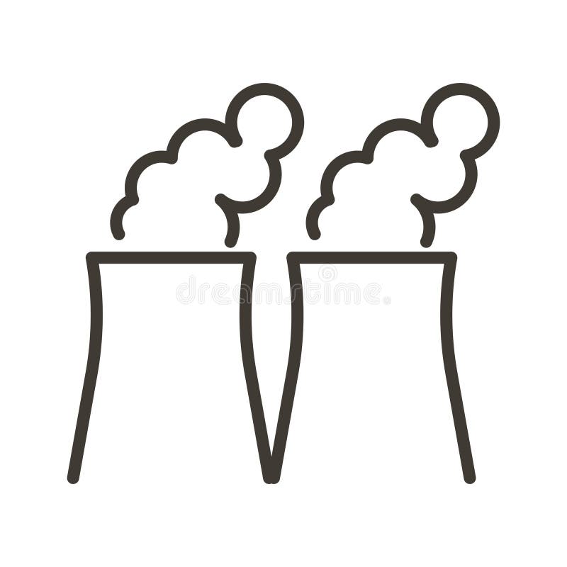 Vector Thin Line Icon Outline Linear Stroke Illustration Of Nuclear