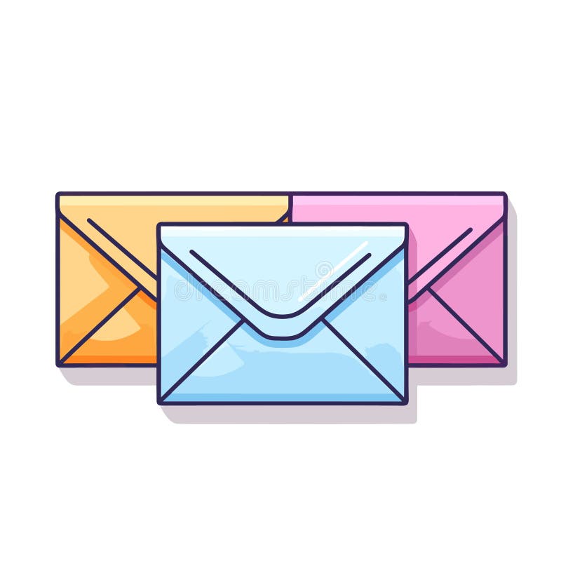 Colored Envelopes Stock Illustrations – 389 Colored Envelopes Stock ...