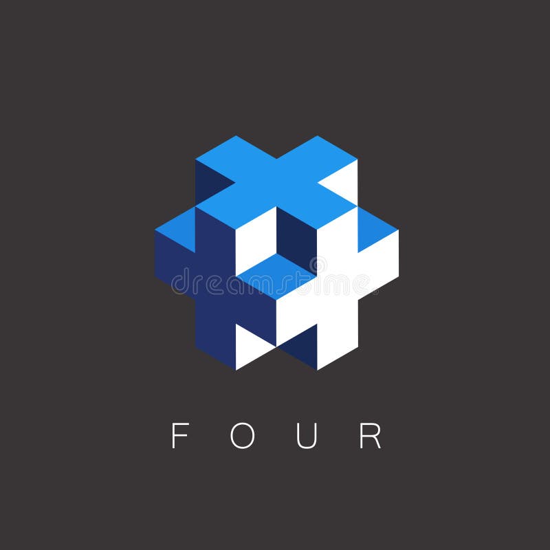 Vector Three Crosses Connected into a Symbol Stock Vector ...