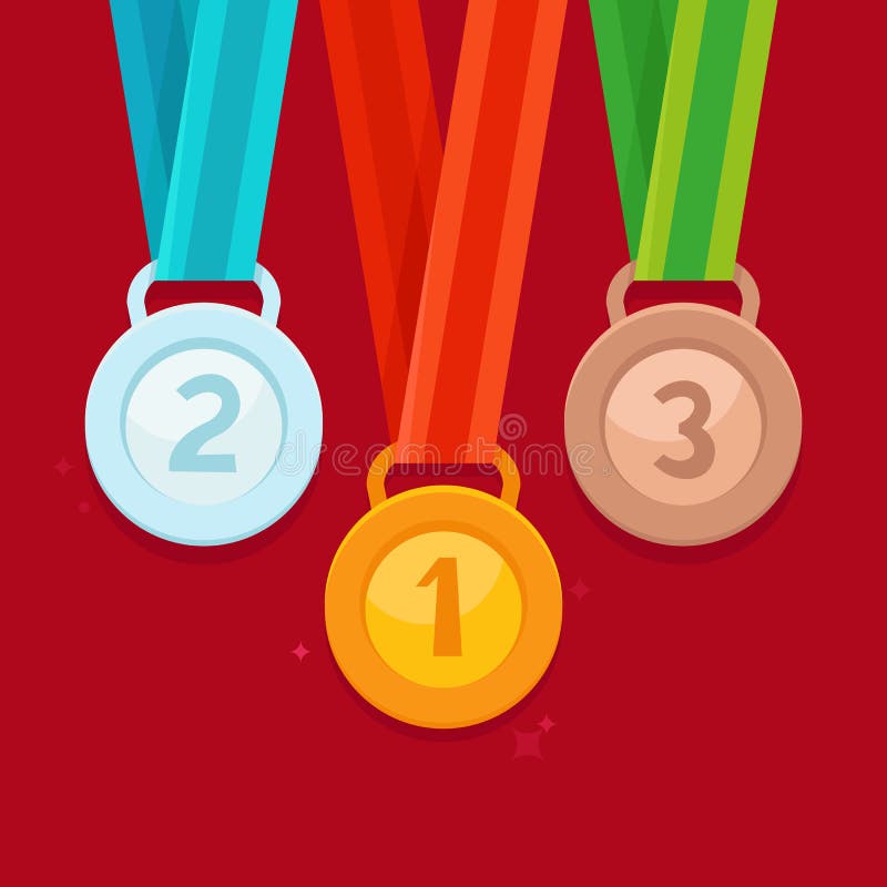 Vector Three Winning Places Concept Stock Illustration - Illustration ...