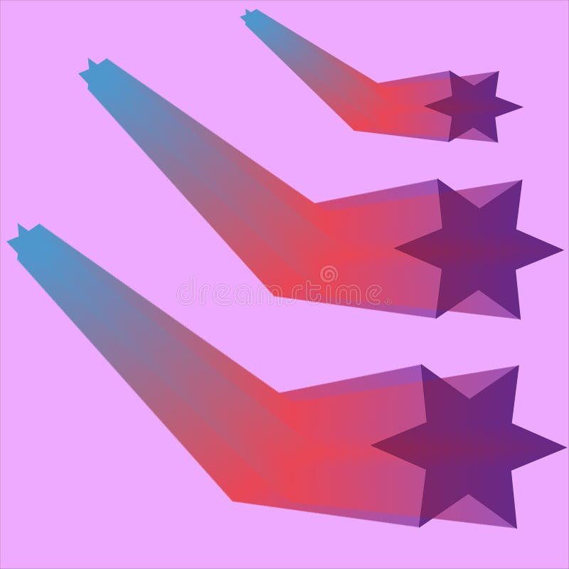 Vector Three Yellow Five Pointed Shining Stars Galaxy Glow Achievement ...