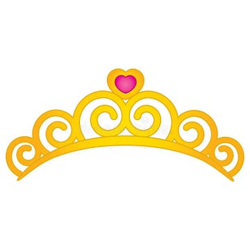 Vector Tiara with Heart Emblem. Stock Vector - Illustration of drawing ...