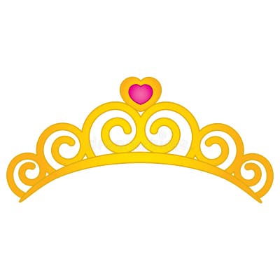 Vector Tiara with Heart Emblem. Stock Vector - Illustration of drawing ...