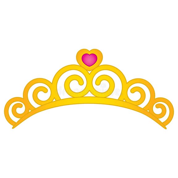 Vector Tiara with Heart Emblem. Stock Vector - Illustration of drawing ...
