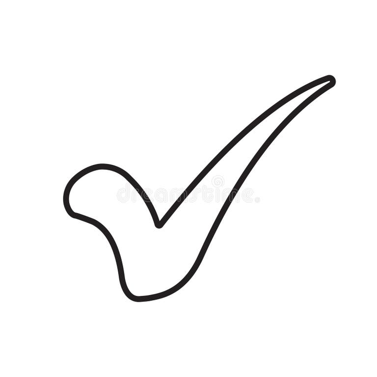 Tick mark vector icon stock vector. Illustration of white - 357093533