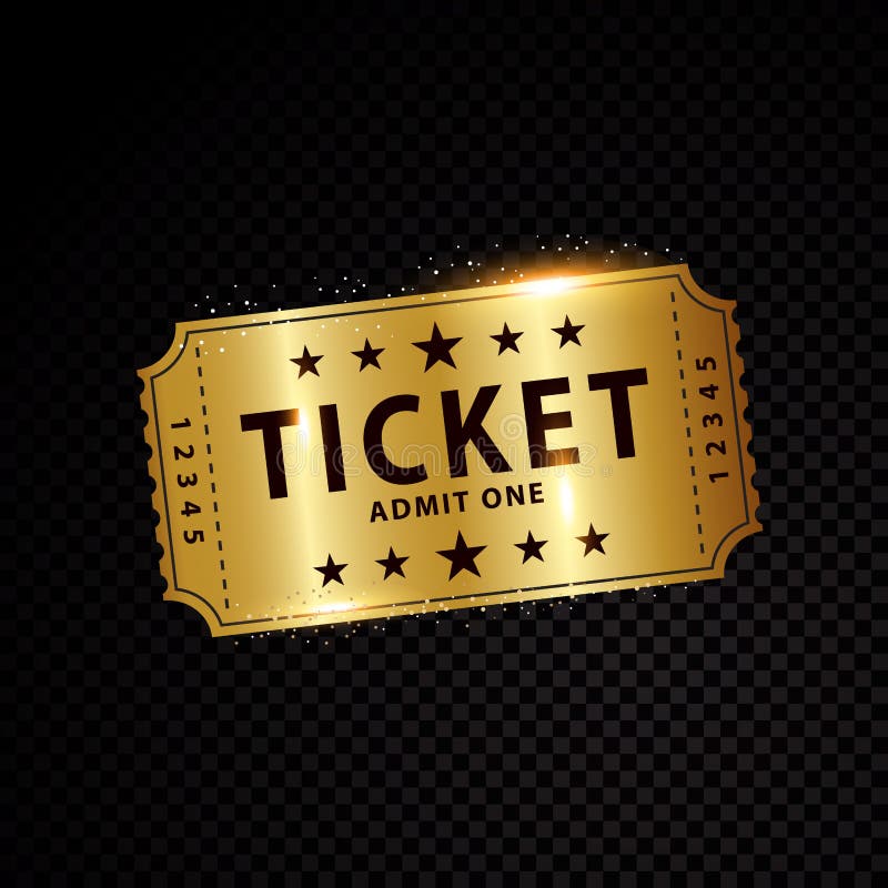 Golden Ticket Templates Stock Illustrations – 143 Golden Ticket ...