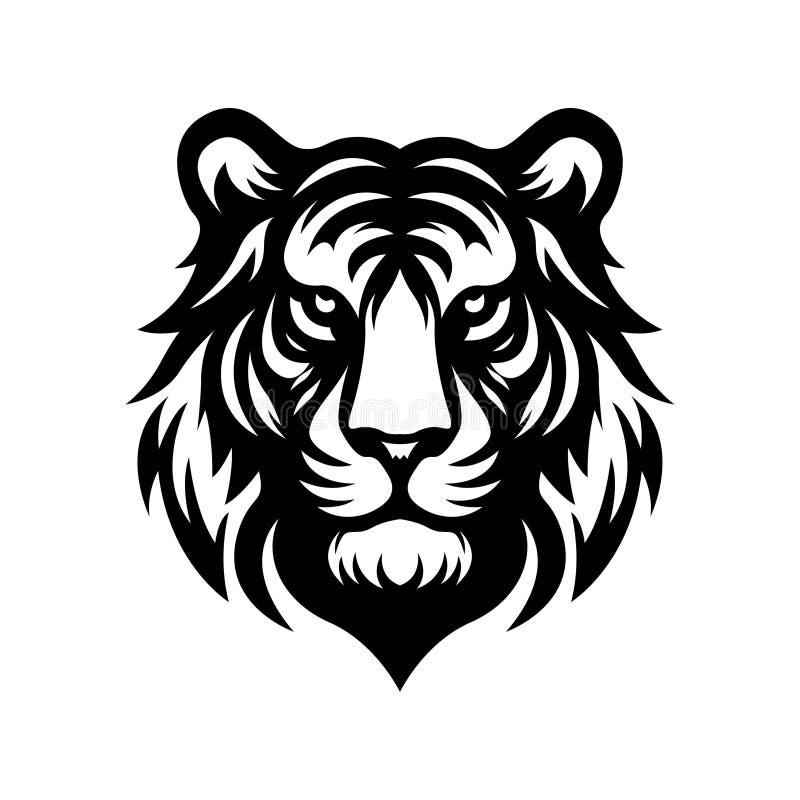 Vector Tiger Head, Face for Retro Logos, Emblems, Badges, Labels ...