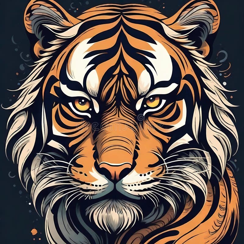 Vector Tiger Illustration. Logo Tiger Stock Illustration - Illustration ...