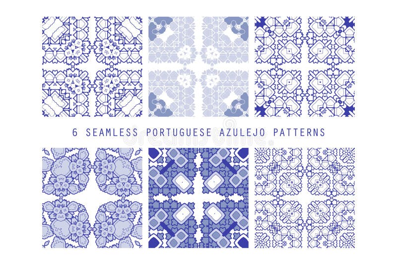 Vector Tile Pattern, Lisbon Floral Mosaic Stock Illustration ...