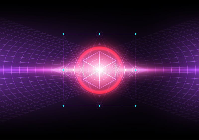 Vector Time Dimension Space Background, Abstract Science Hyperspace ...