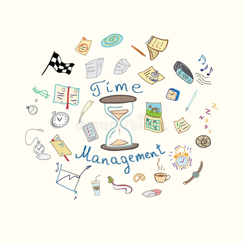 Vector Time Management Illustration Stock Vector - Illustration of ...