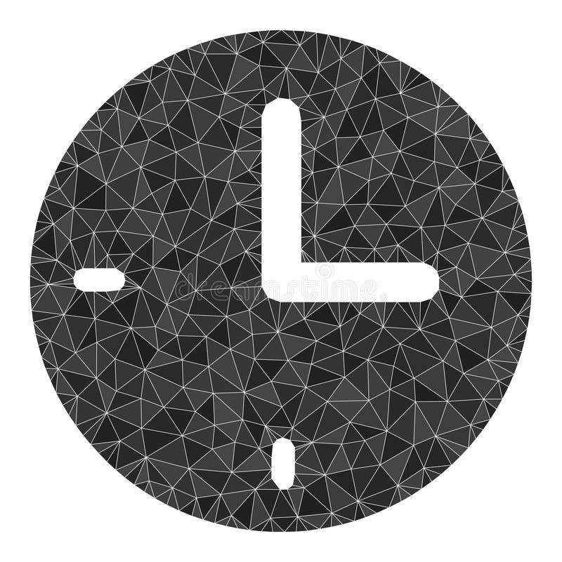 Vector Time Polygonal Icon stock vector. Illustration of flat - 236333582