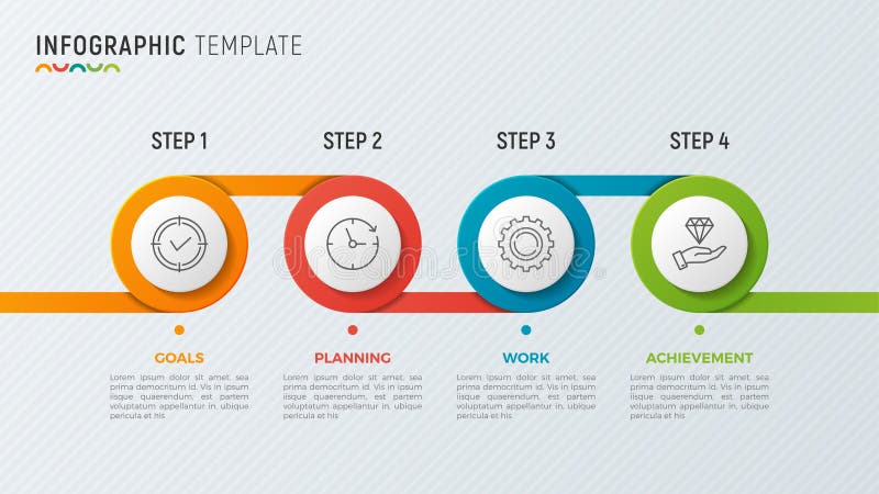 Vector Timeline Chart Infographic Design for Data Visualization. Stock ...